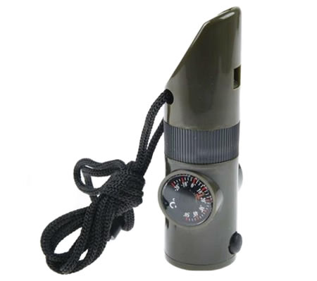 7-in-1 Survival Whistle with LED Light