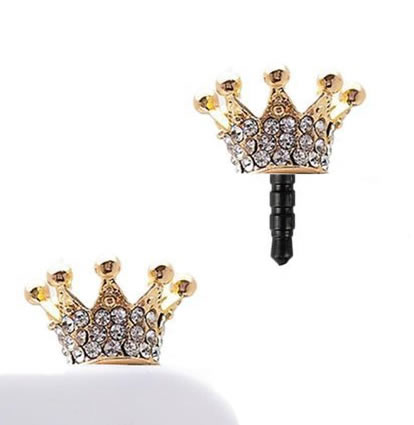 Anti-Dust Plug for Phone Gold Crown