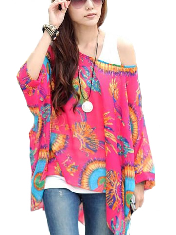 Bohemian Chiffon Colorful Cover-up Top