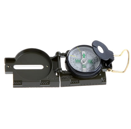 Military style lensatic compass