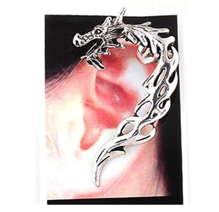 Silver Dragon Earring Cuff