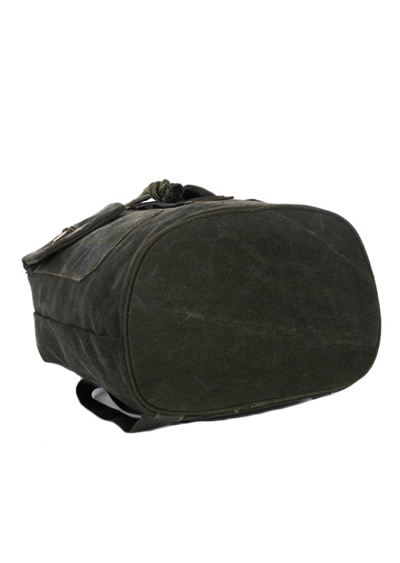 Black Drawstring Canvas Backpack