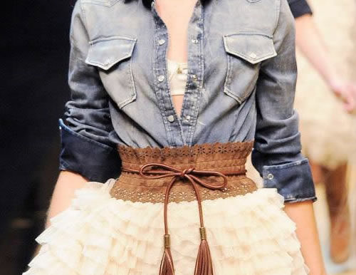 Fringe Wrap Elastic Belt