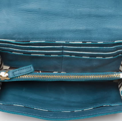 Linea Pelle Dylan Trifold Wallet In Sea Blue