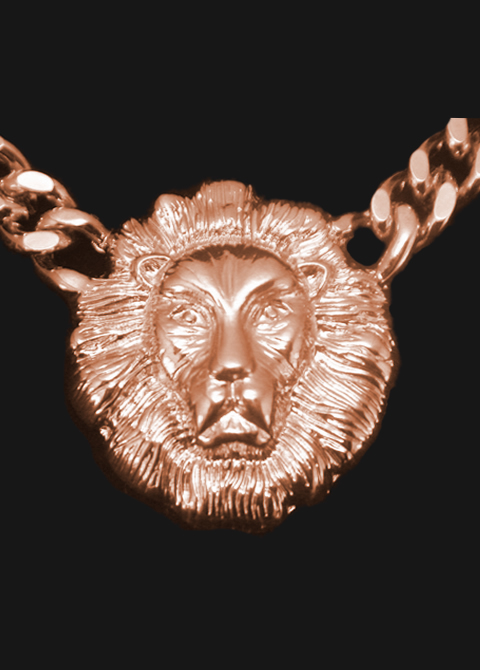 Trendy Lion Head Copper Pendant Necklace