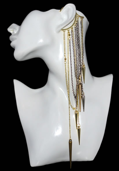 Trendy Long Mixed Tone Tassel Ear Cuff