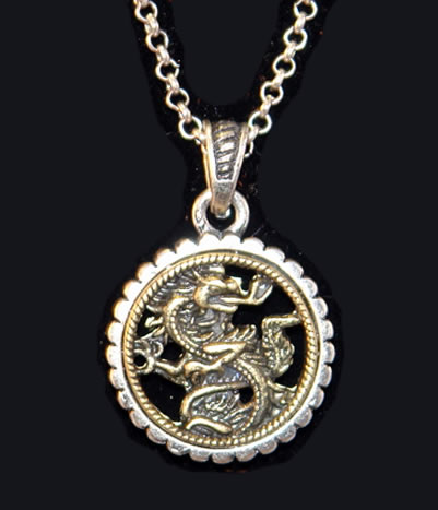 2 Row Chain Dragon Necklace