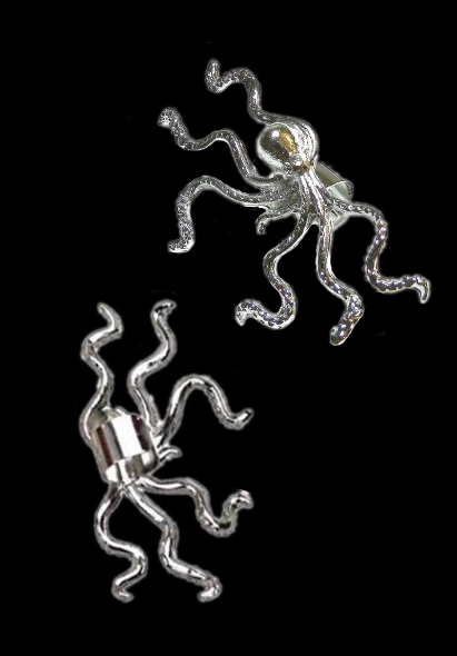 Trendy Silver Octopus Ear Cuff