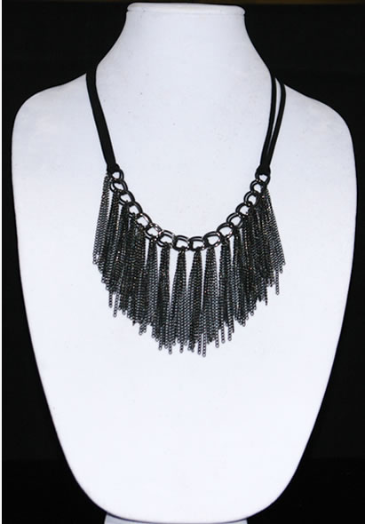 Trendy Tassel Fringe Chain Necklace