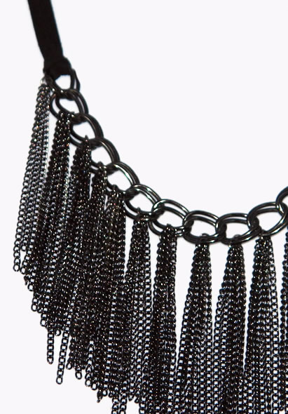 Trendy Tassel Fringe Chain Necklace