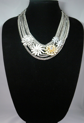 Trendy Statement Mixed Chains Necklace