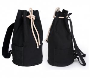 Drawstring Canvas Bucket Backpack
