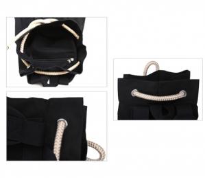 Drawstring Canvas Bucket Backpack