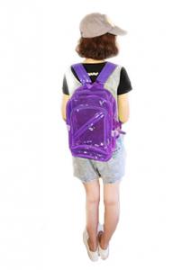Neon Purple Transparent Youth Backpack