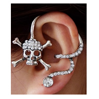Tornado Earring Ear Cuff in pewter